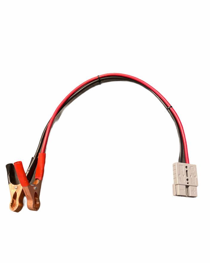 Heavy Duty Anderson Plug To Battery Clips 10 Gauge Wire – Raw 12 Volt