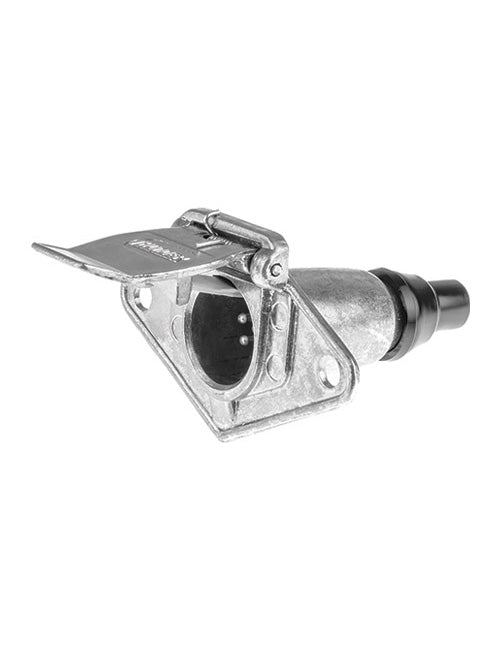 7 Pin Round Small Metal Trailer Socket – Raw 12 Volt