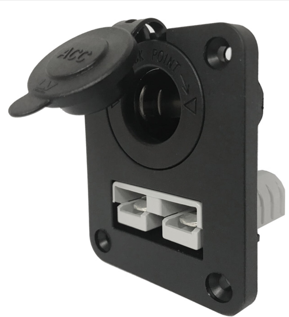 Flush mount 50A POWER CONNECTOR & DC SOCKET PANEL – Raw 12 Volt